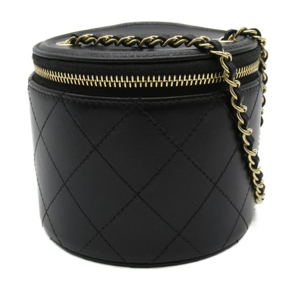 CHANEL | Bags | Chanel Chainshoulder Bag Black Lambskin Sheep Leather ...